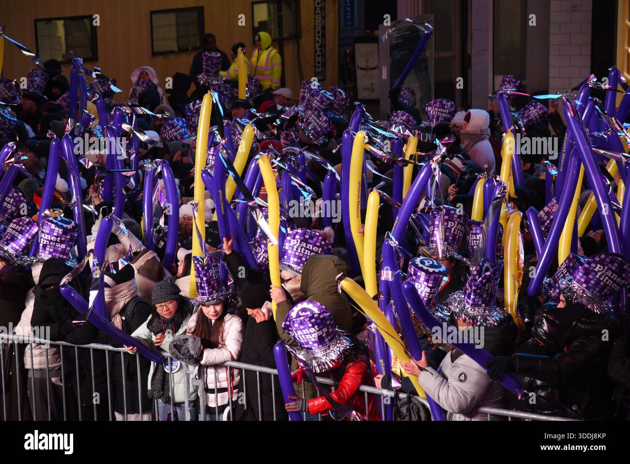 Revelers are seen during the Times Square New Year's Eve 2026 ...