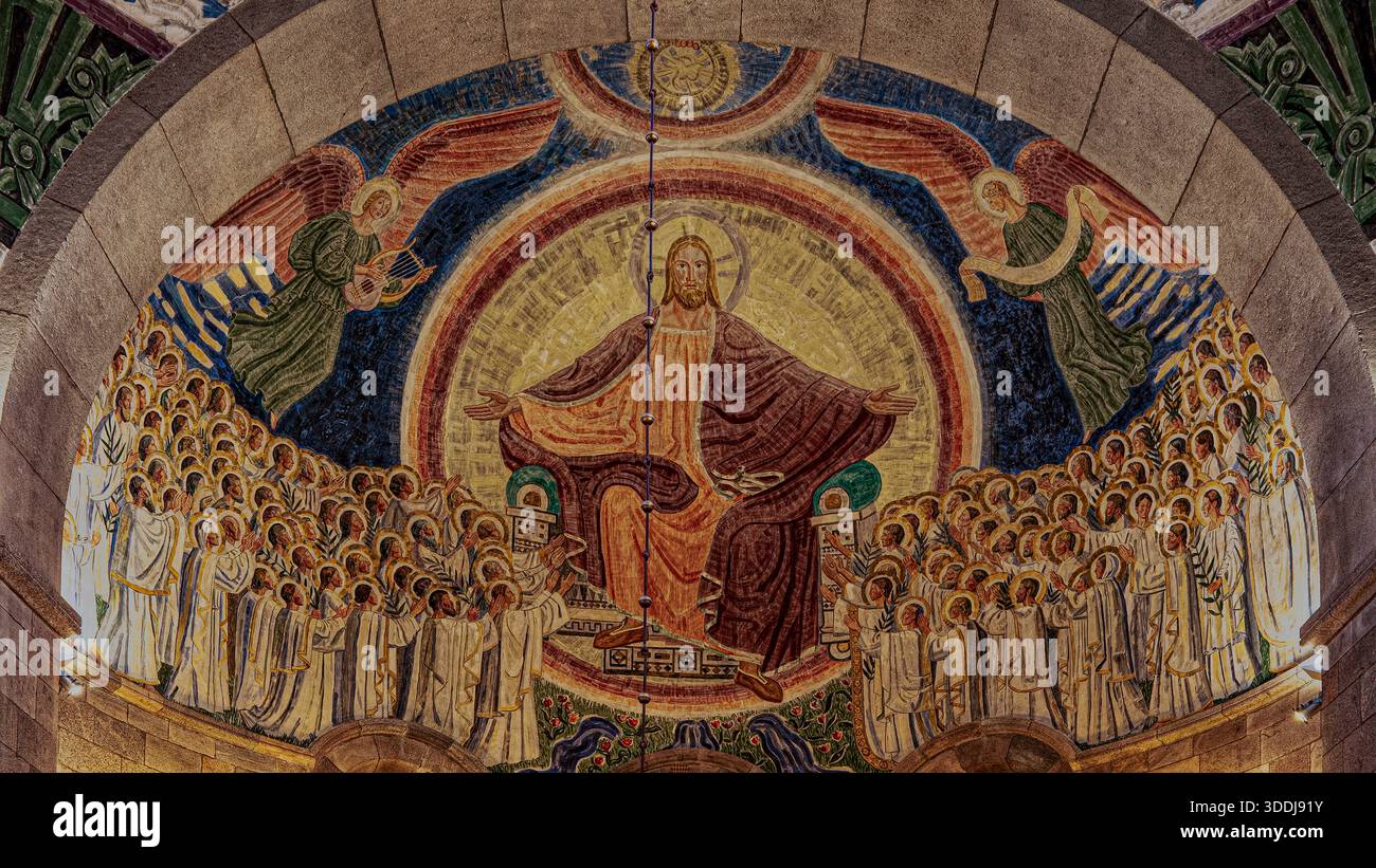 The great multitude before the throne and the lamb hi-res stock ...