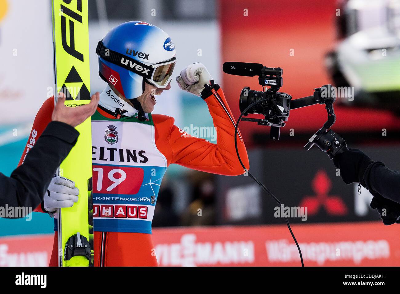 GARMISCH-PATENKIRCHEN, GERMANY - JANUARY 01: Gregor Deschwanden (SUI ...