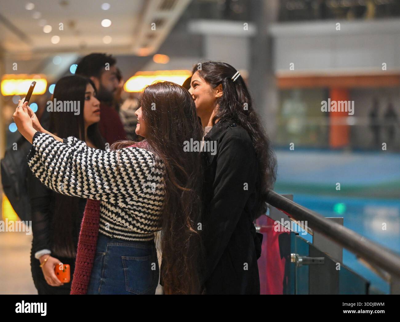 NOIDA, INDIA - JANUARY 1: People were seen celebrating at Garden ...
