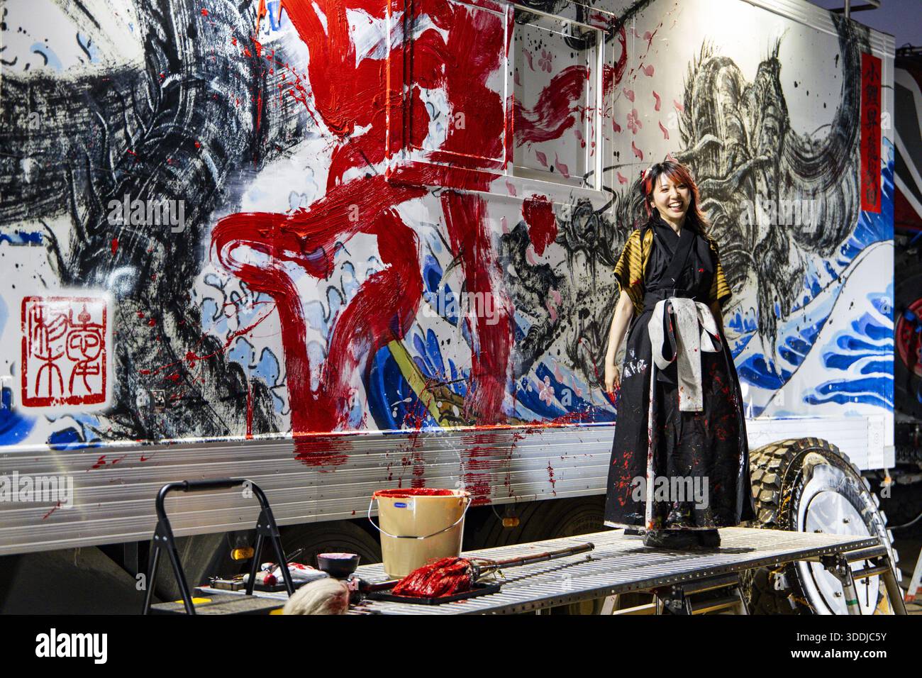 Shodo Artist, Hino Team Sugawara activation during the Administrative ...