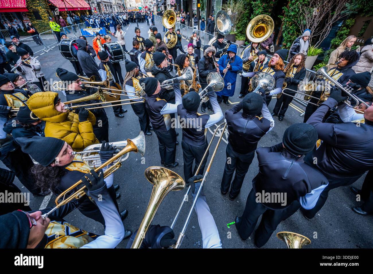 London, UK. 1 Jan 2026. Hickory Ridge Blue Regiment practice and are ...