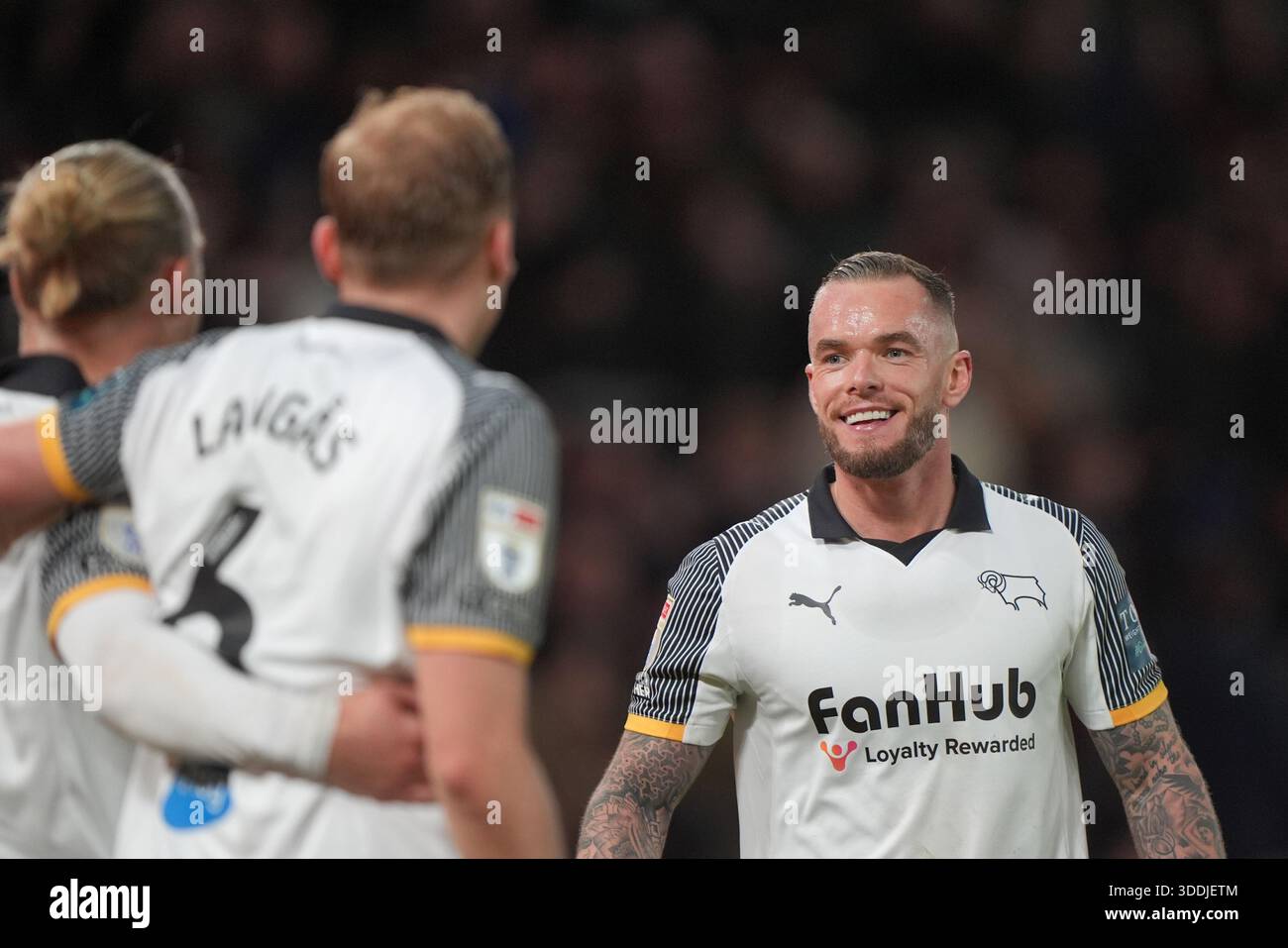 Derby County's Joe Ward after the final whistle of the Sky Bet ...