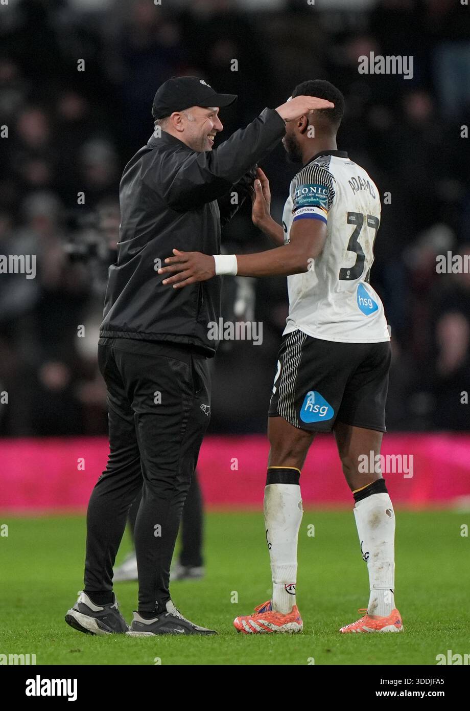 Derby County manager John Eustace after the final whistle of the Sky ...
