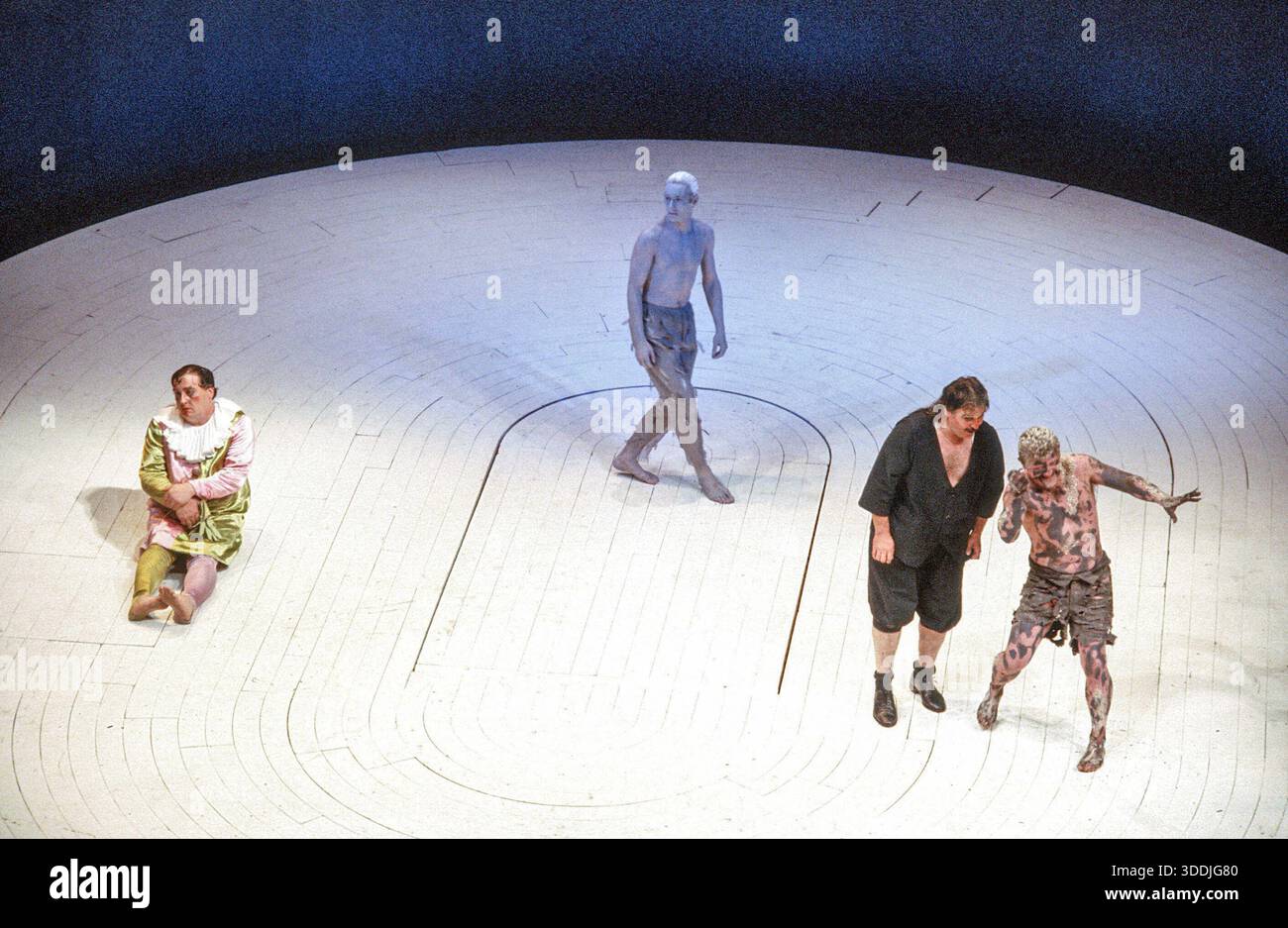 l-r: Desmond Barrit (Trinculo), Duncan Bell (Ariel), Campbell Morrison ...