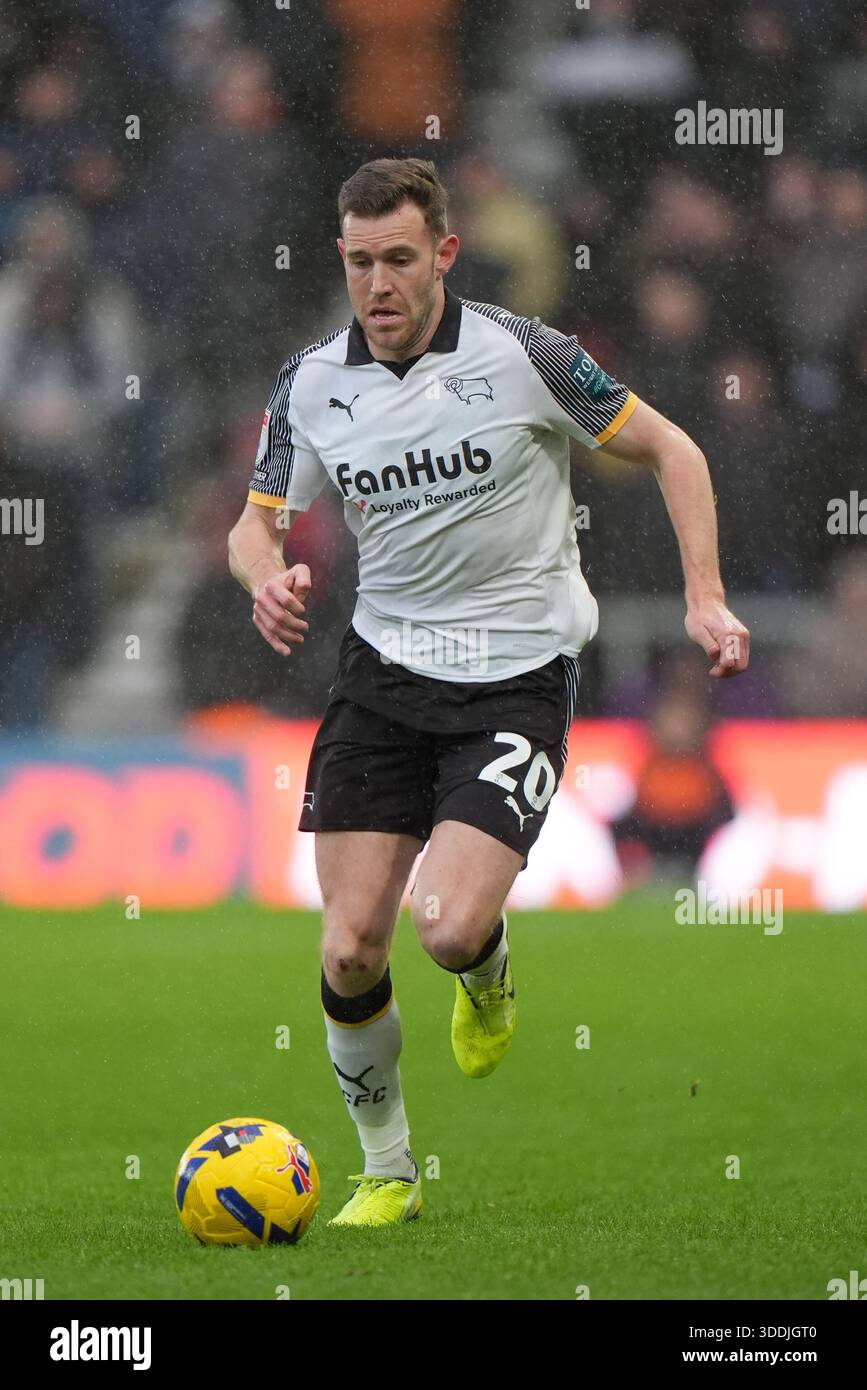 Derby County's Callum Elder during the Sky Bet Championship match at ...