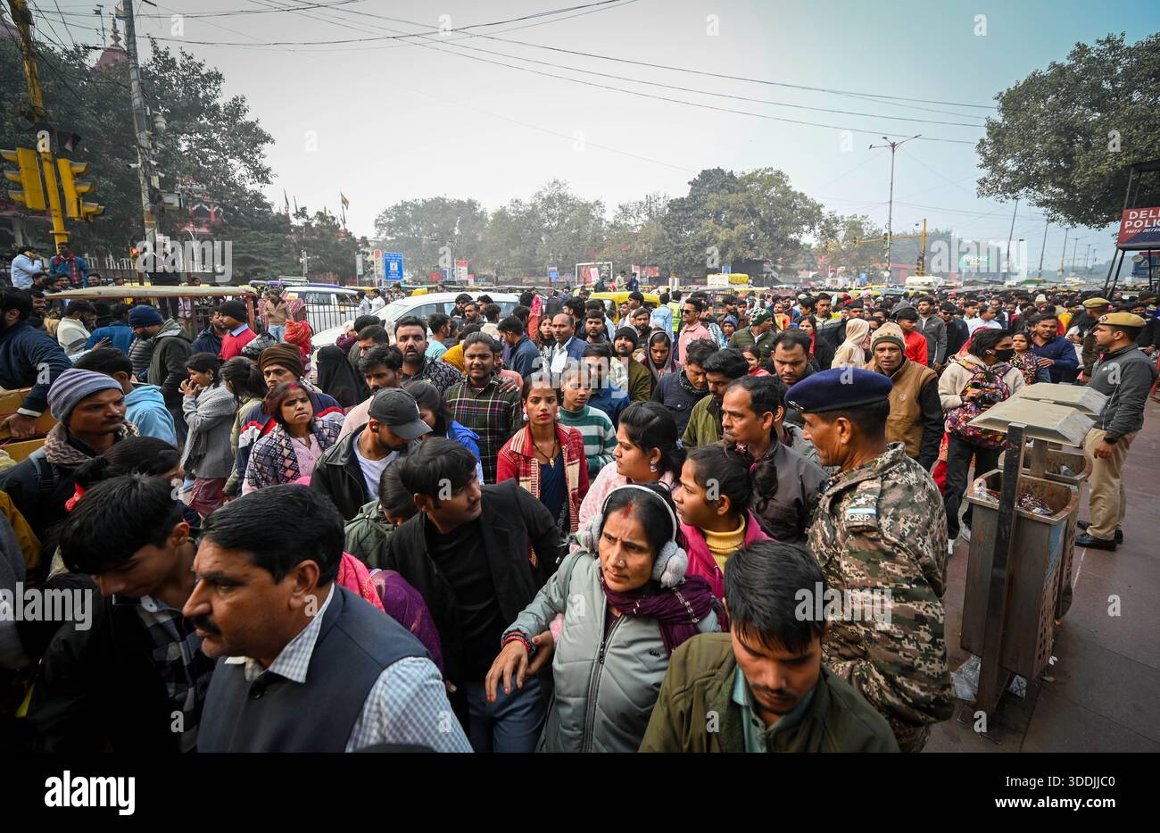 NEW DELHI, INDIA - JANUARY 1: Massive crowds of visitors seen on New ...