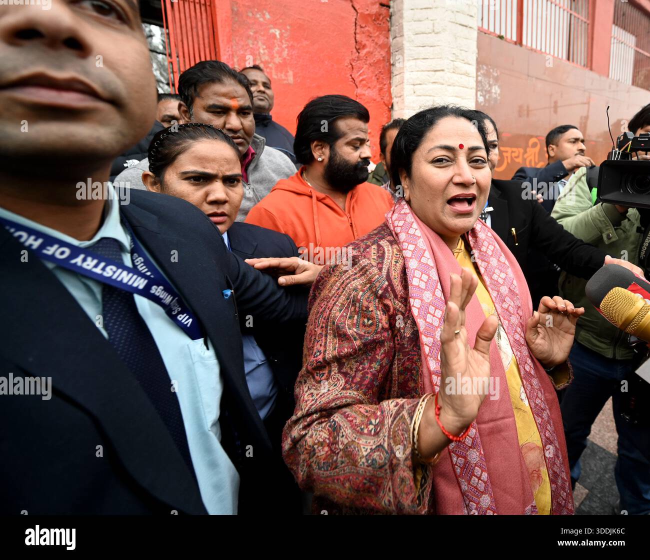 NEW DELHI, INDIA - JANUARY 1: Delhi CM Rekha Gupta visits Marghat wale ...