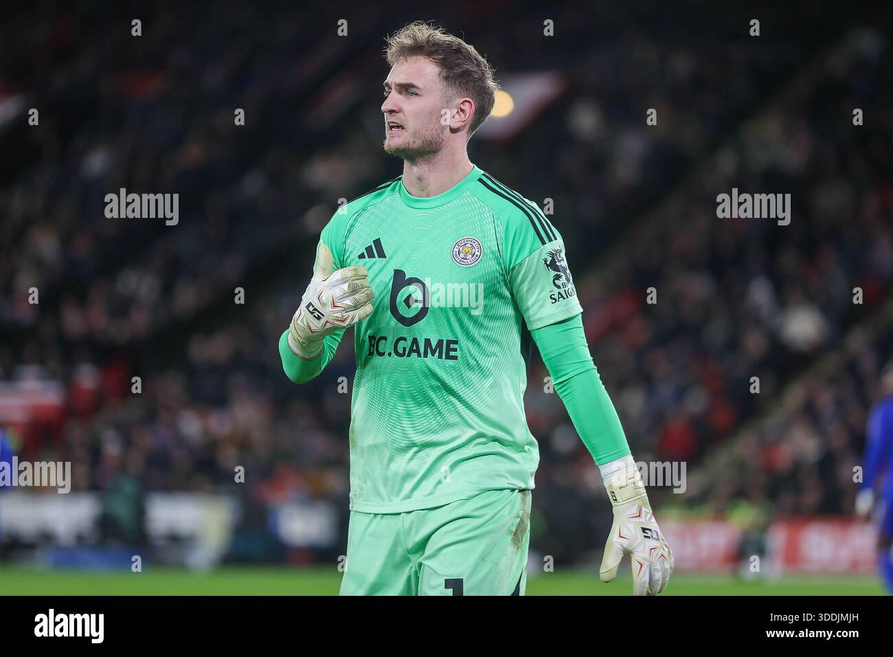 Leicester Keeper Jakub Stolarcyzk during the Sky Bet Championship match ...