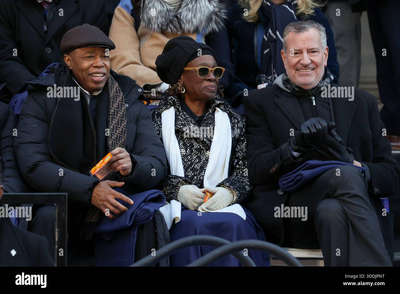 From left, former New York Mayor Eric Adams, Chirlane McCray and former ...