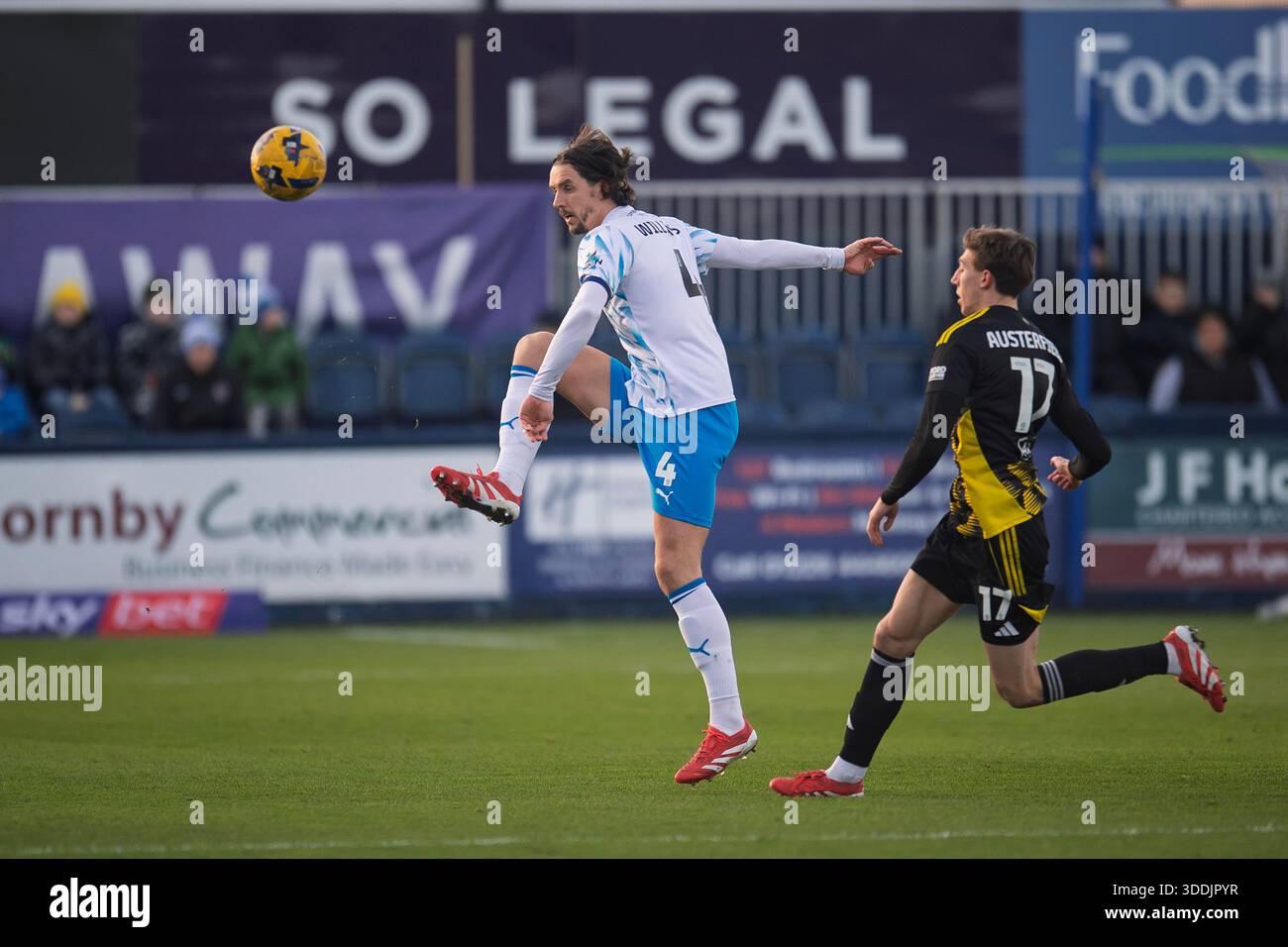 Barrow's Jordan Williams in action during the Sky Bet League 2 match ...