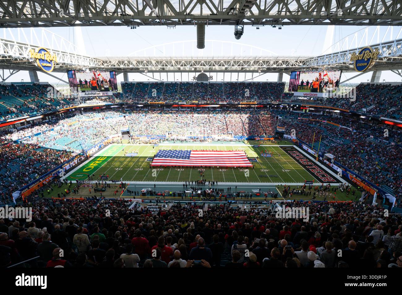 The National Anthem at Hard Rock Stadium before the 2026 Capital One ...