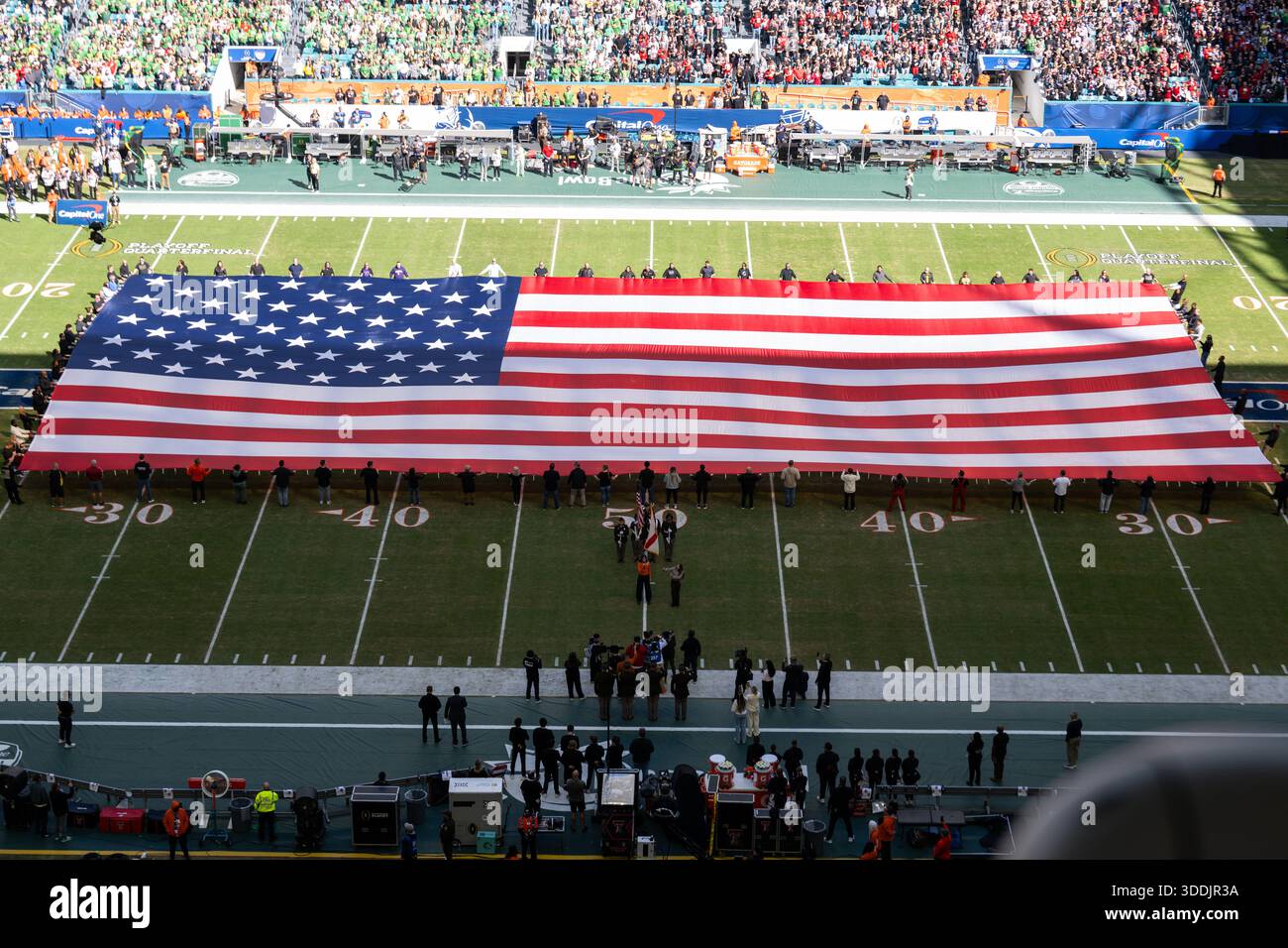 The National Anthem at Hard Rock Stadium before the 2026 Capital One ...
