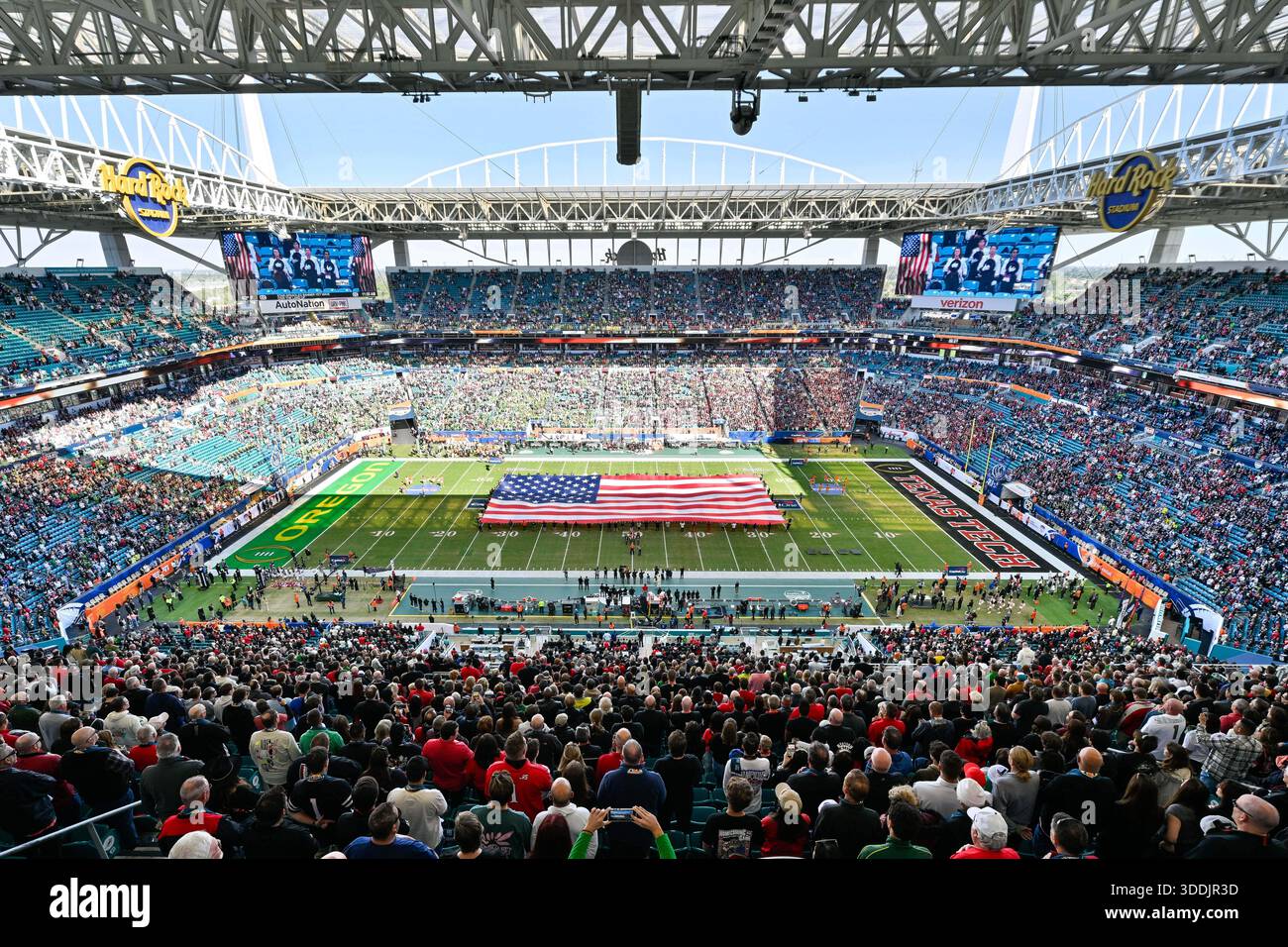 The National Anthem at Hard Rock Stadium before the 2026 Capital One ...