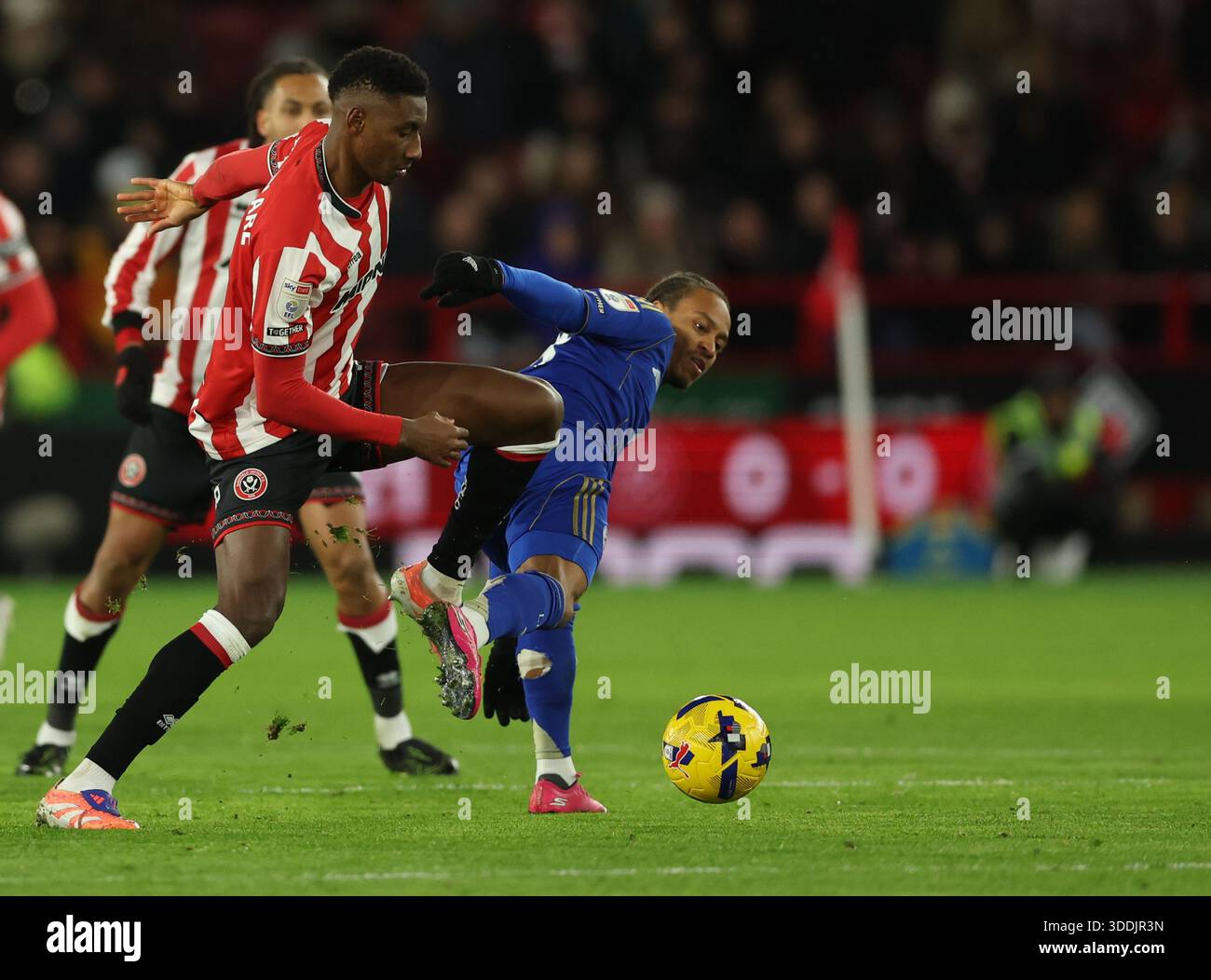 Sheffield United's Djibril Soumare controls the ball under pressure ...