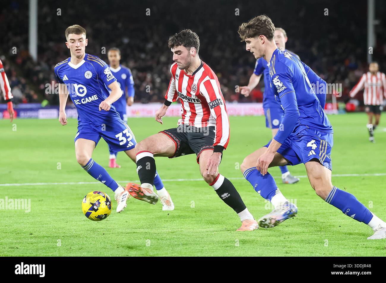 Tom Cannon shields the ball from Ben Nelson during the Sky Bet ...