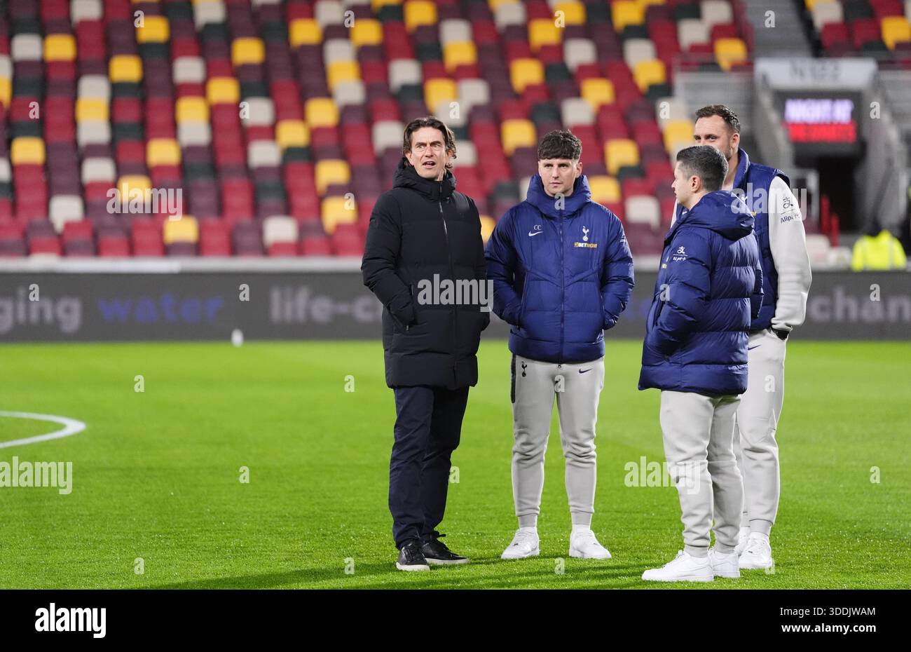 Tottenham Hotspur manager Thomas Frank (left) ahead of the Premier ...