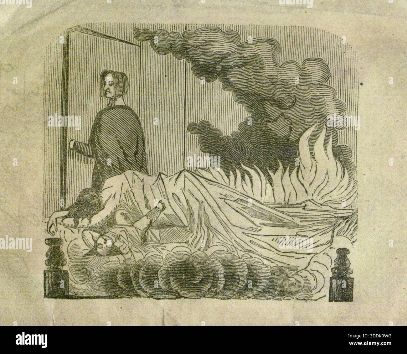 Illustration of Polly Bodine setting fire. The early life and complete ...