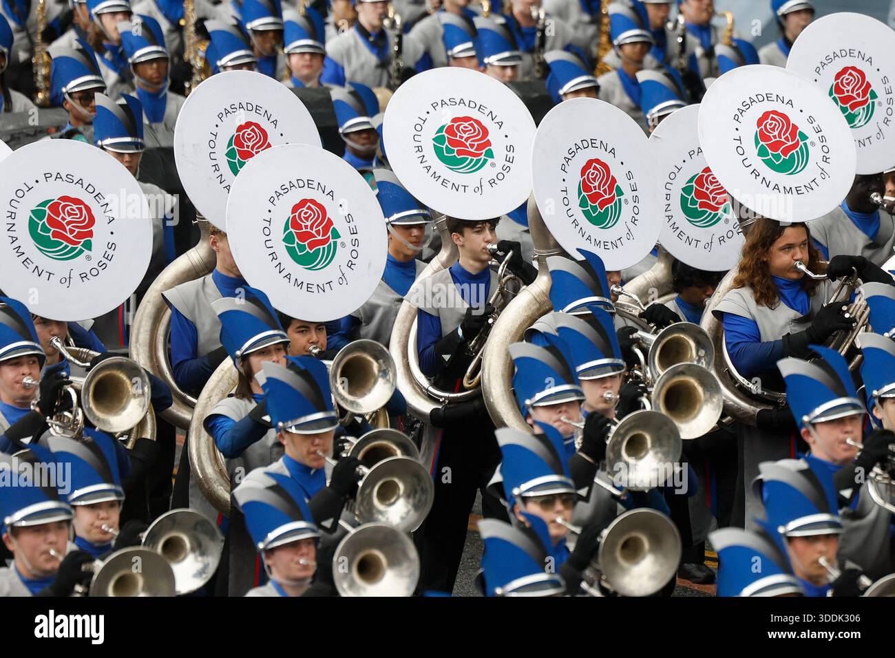 The Allen Eagle Escadrille performs at the 137th Rose Parade Thursday ...