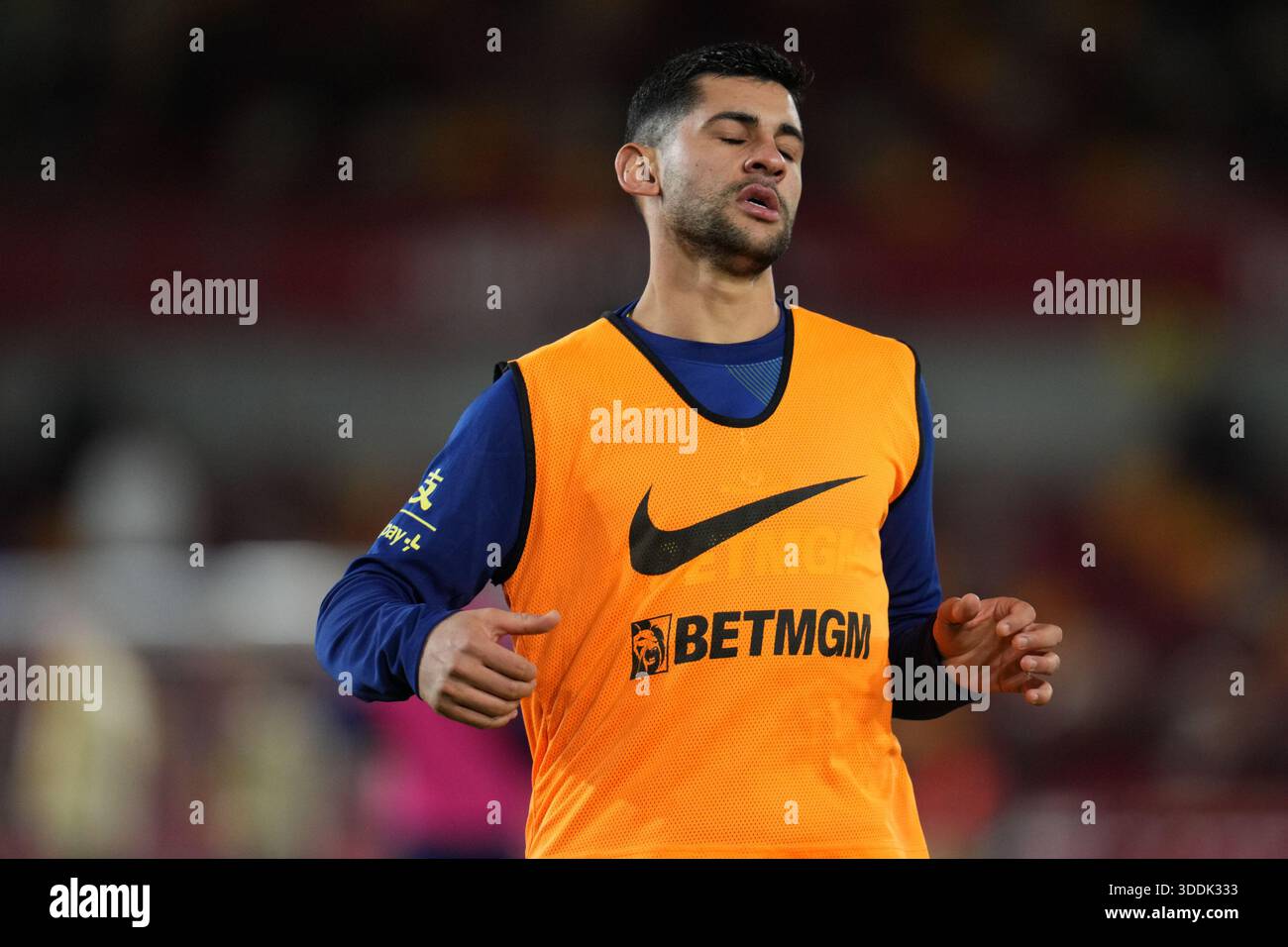 Cristian Romero of Tottenham Hotspur ahead of the Premier League match ...