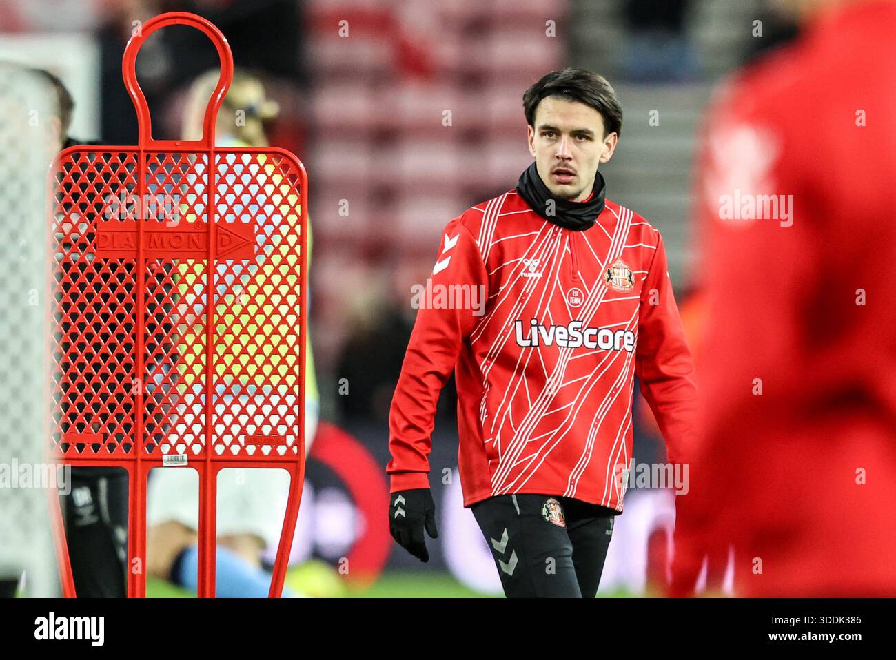 Enzo Le Fee of Sunderland in the pregame warmup session during the ...