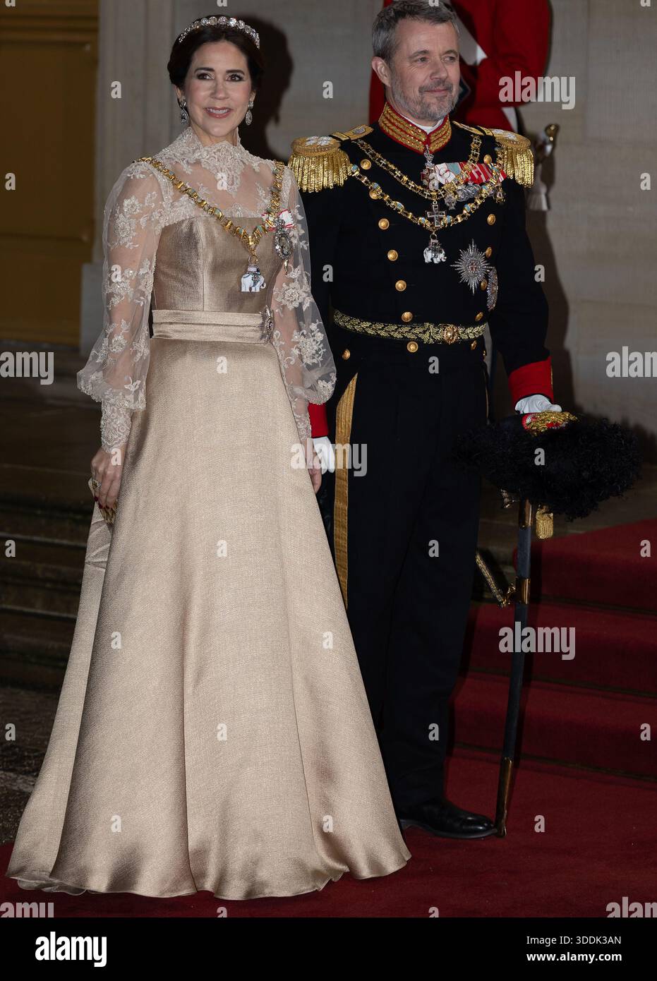 King Frederik and Queen Mary of Denmark at the New Year's Gala and ...