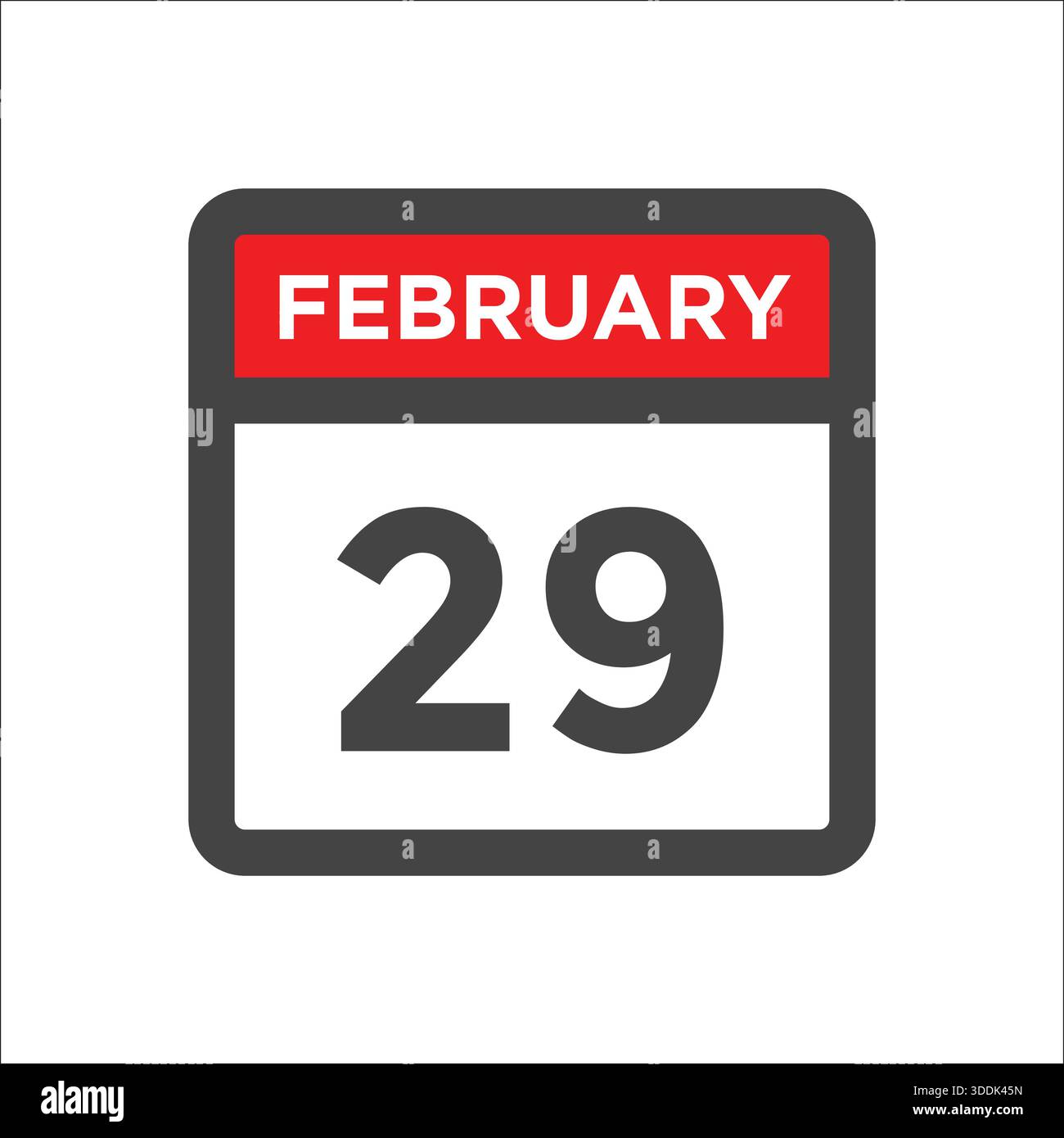 February calendar 29 Stock Vector Images - Alamy
