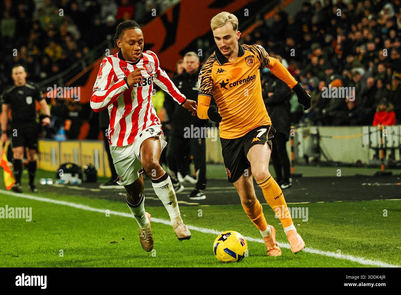 Hull, United Kingdom . 1 January, 2026. Pictured left to right, Lamine ...