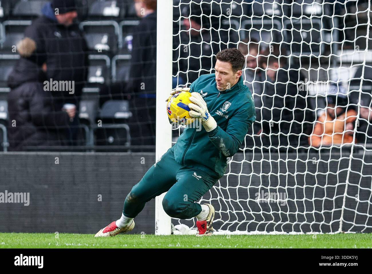 33, Jon McLaughlin of Middlesbrough FC at warm up during the Sky Bet ...
