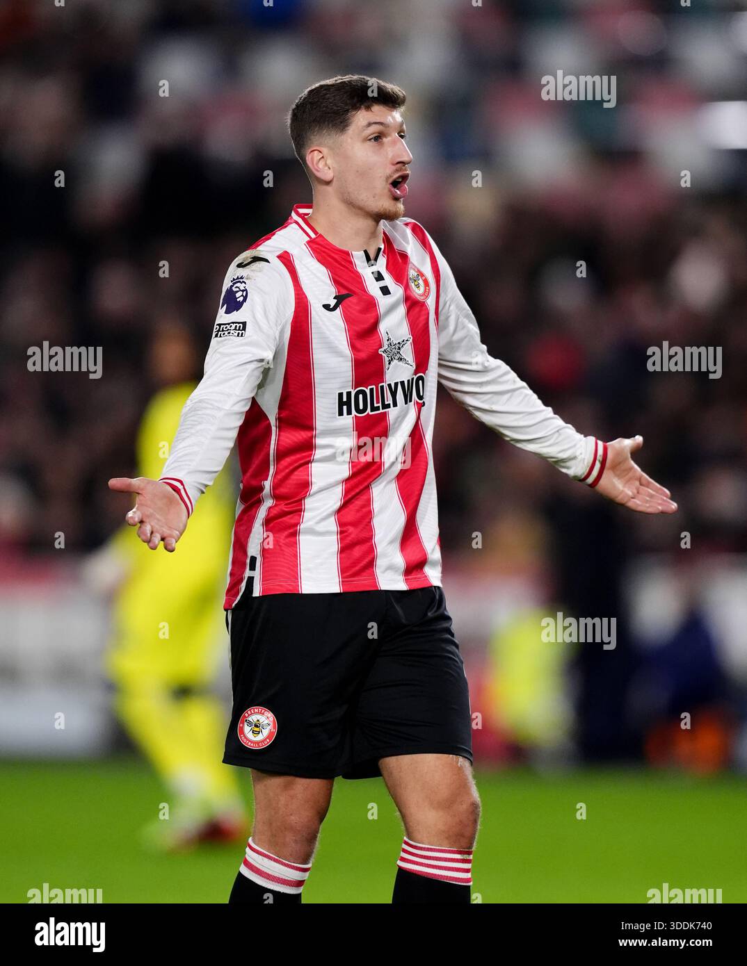 Brentford's Vitaly Janelt during the Premier League match at the Gtech ...