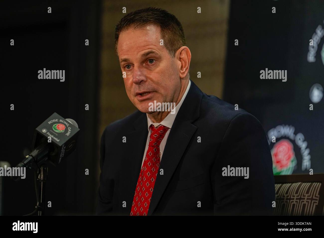 Indiana Hoosiers head coach Curt Cignetti during a press conference ...