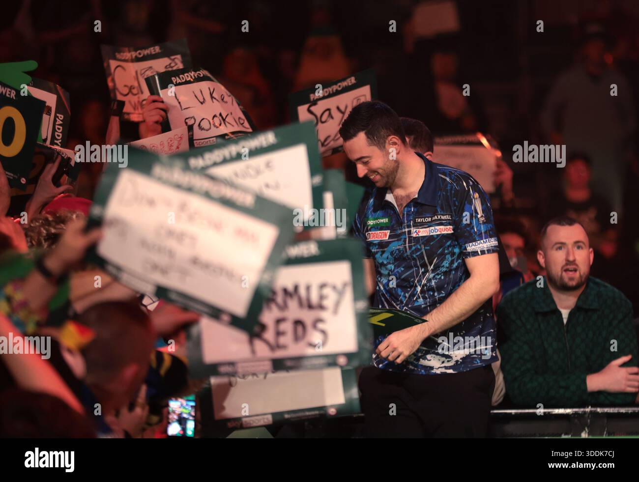 England's Luke Humphries ahead of his match against Netherlands' Gian ...