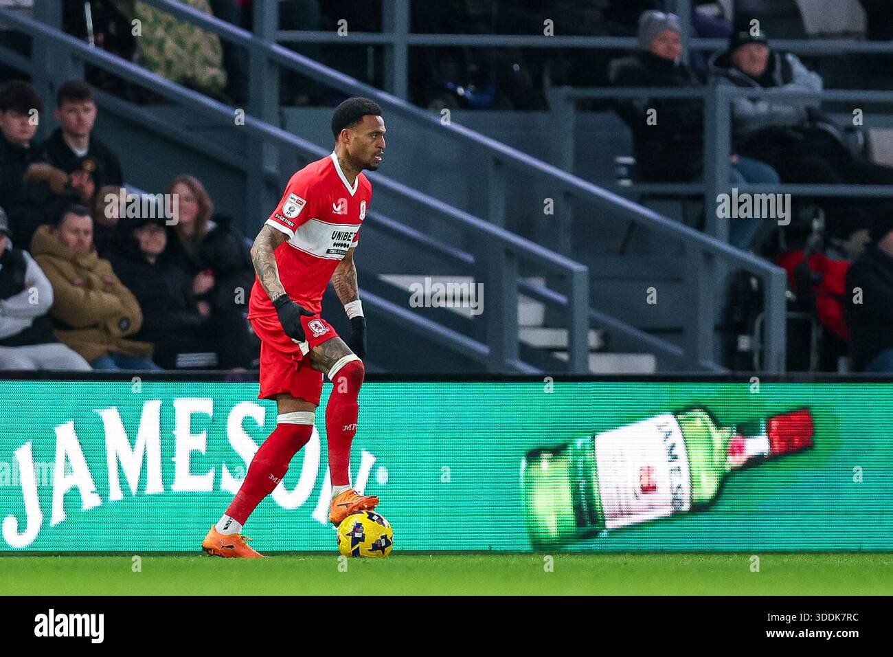 10, Delano Burgzorg of Middlesbrough FC on the ball during the Sky Bet ...