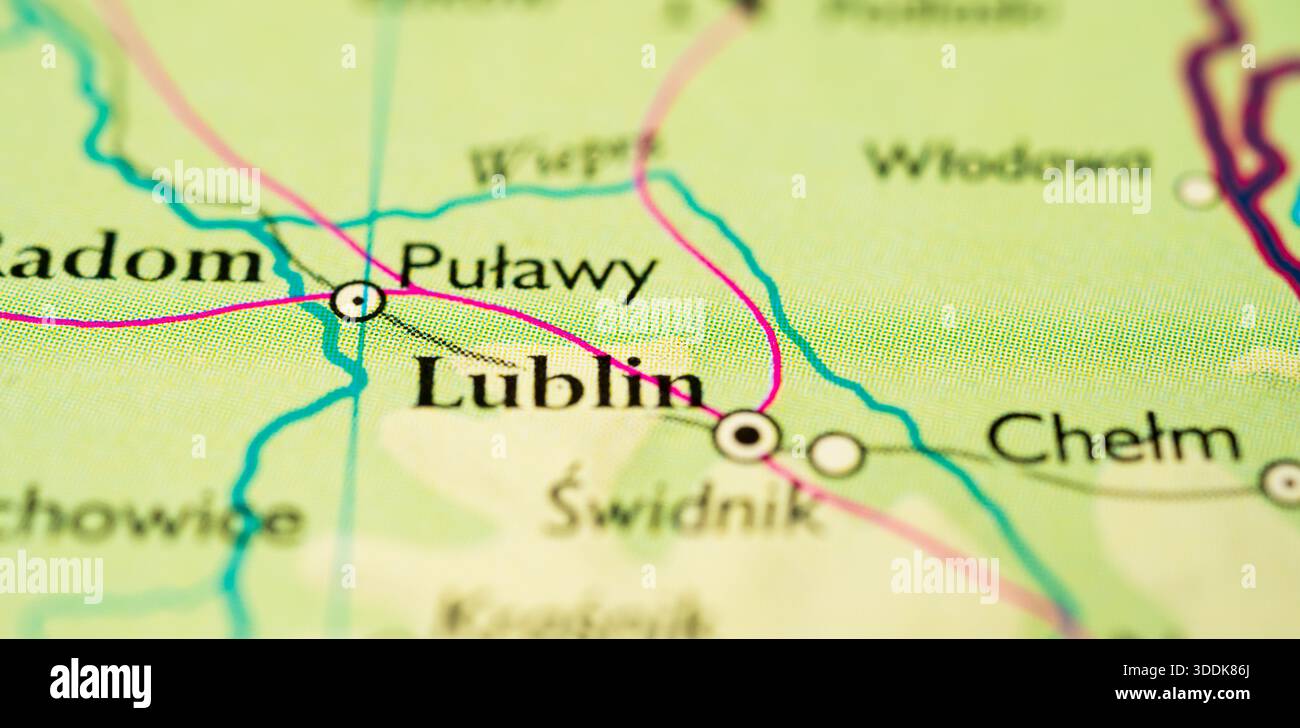 Lublin region map hi-res stock photography and images - Alamy