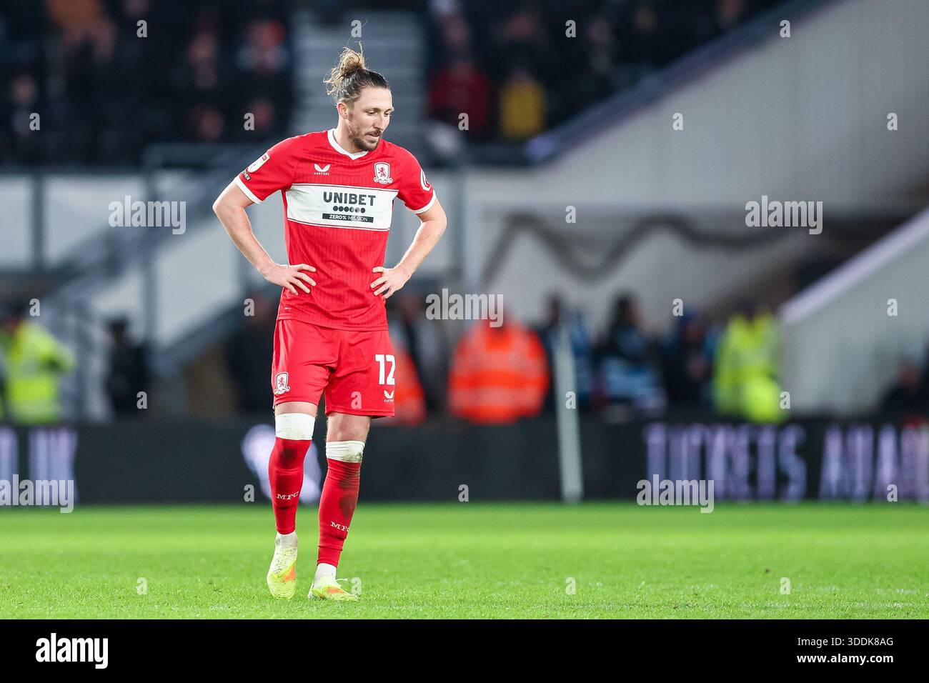 12, Luke Ayling of Middlesbrough FC moves position during the Sky Bet ...