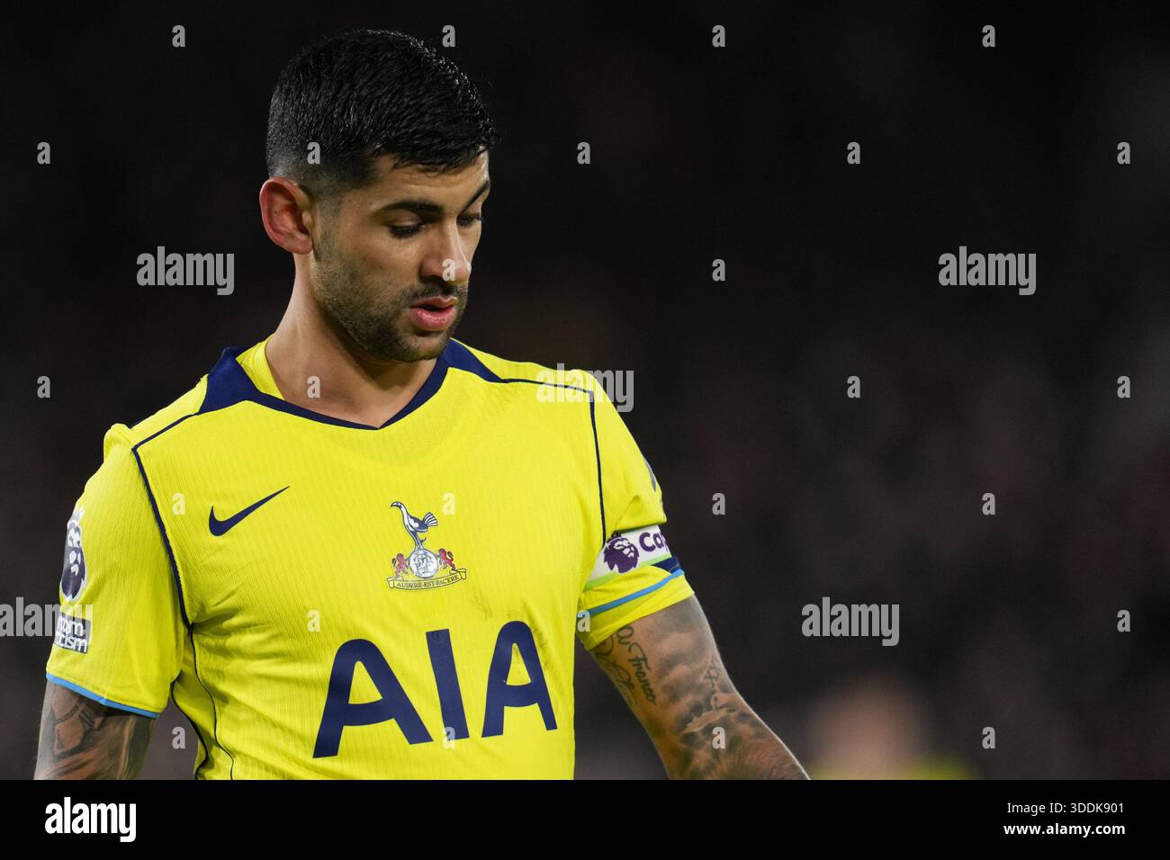 Cristian Romero of Tottenham Hotspur during the Premier League match ...