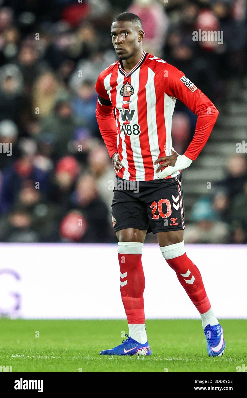 Nordi Mukiele of Sunderland during the Premier League match Sunderland ...