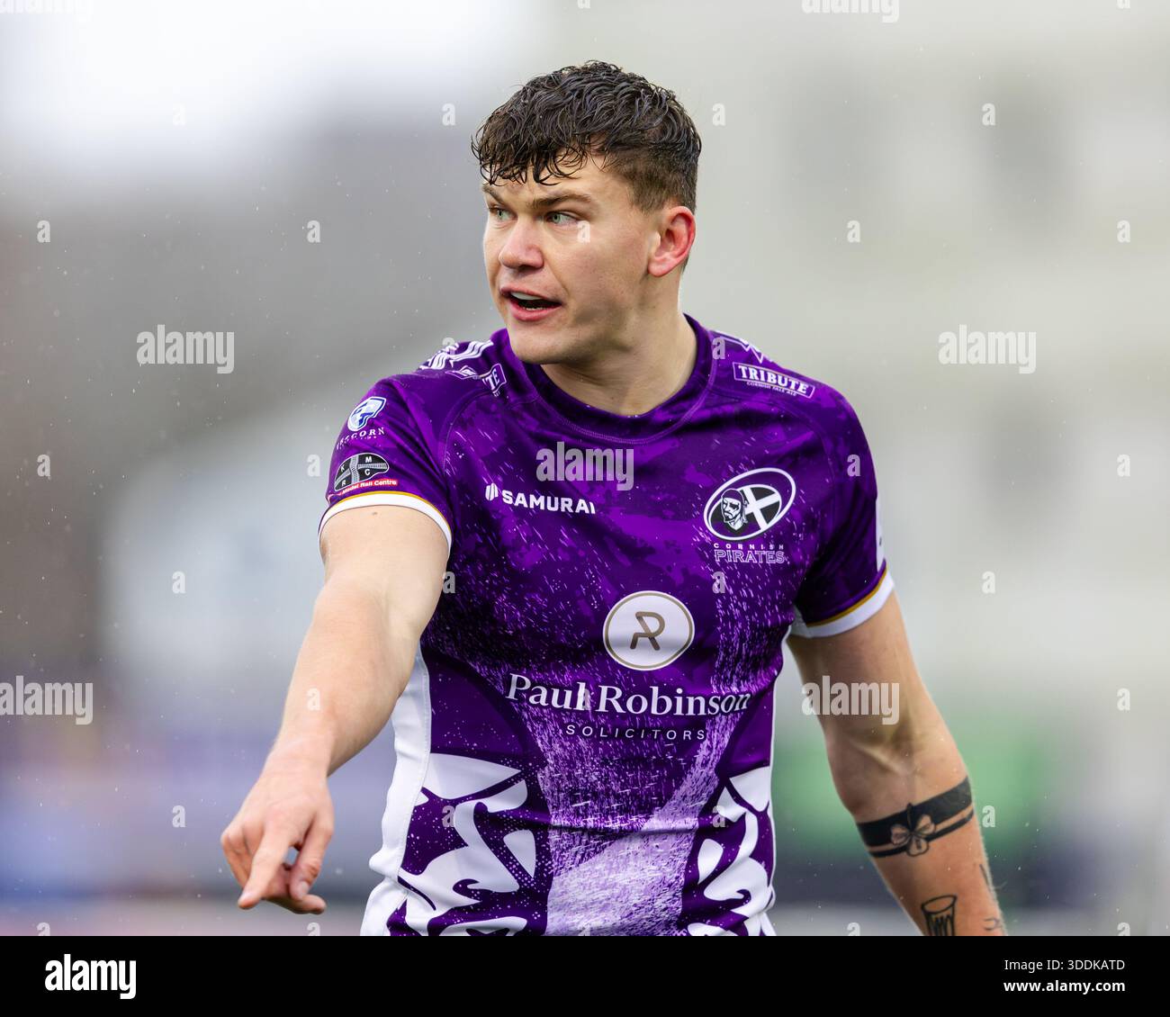 Coventry, England, UK, 1 January 2026. Matty Ward of Cornish Pirates ...