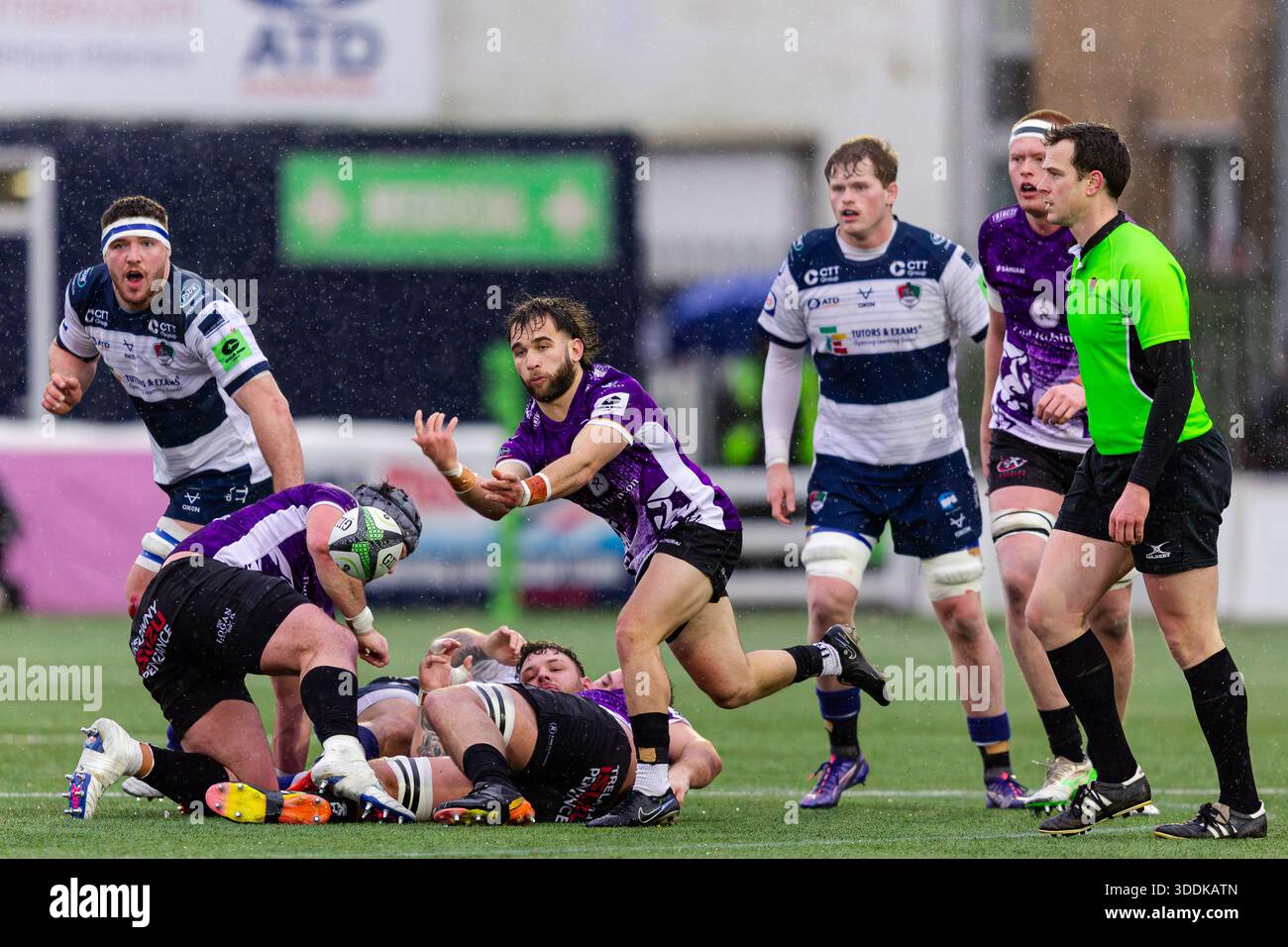 Coventry, England, UK, 1 January 2026. Dan Hiscocks of Cornish Pirates ...