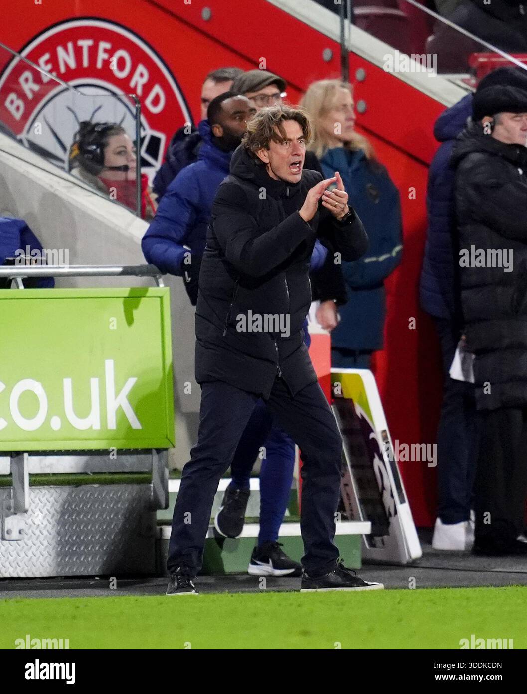 Tottenham Hotspur manager Thomas Frank during the Premier League match ...