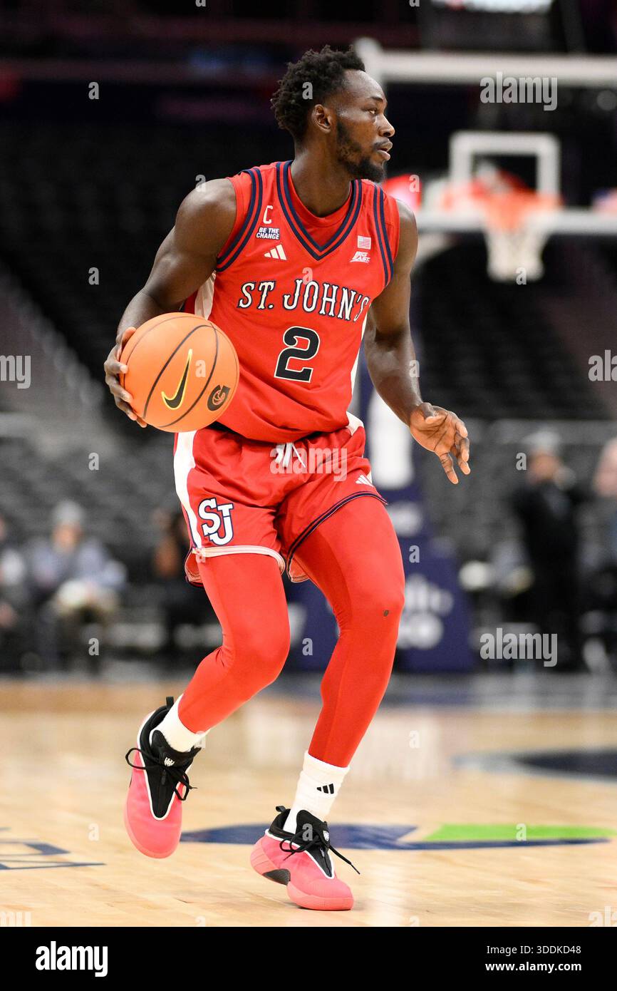St. John's forward Sadiku Ibine Ayo (2) in action during the first half ...