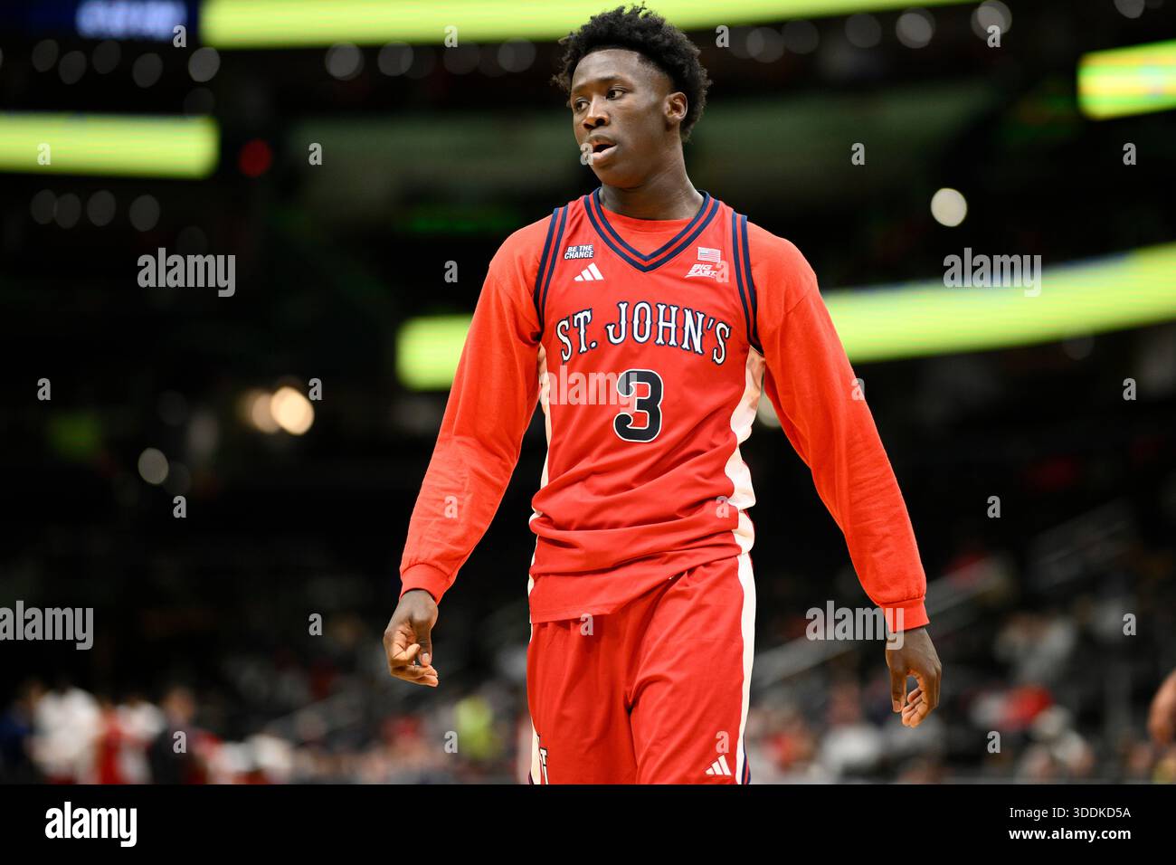 St. John's guard Joson Sanon (3) in action during the first half of an ...