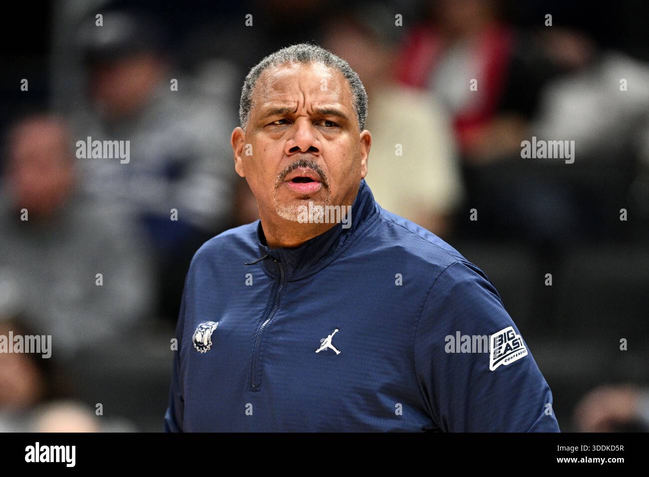 Georgetown head coach Ed Cooley in action during the first half of an ...