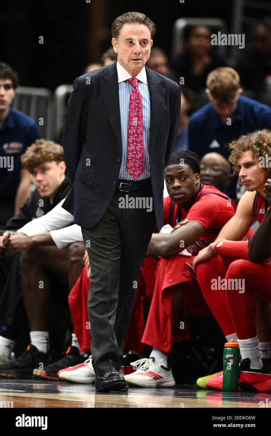 St. John's head coach Rick Pitino in action during the first half of an ...