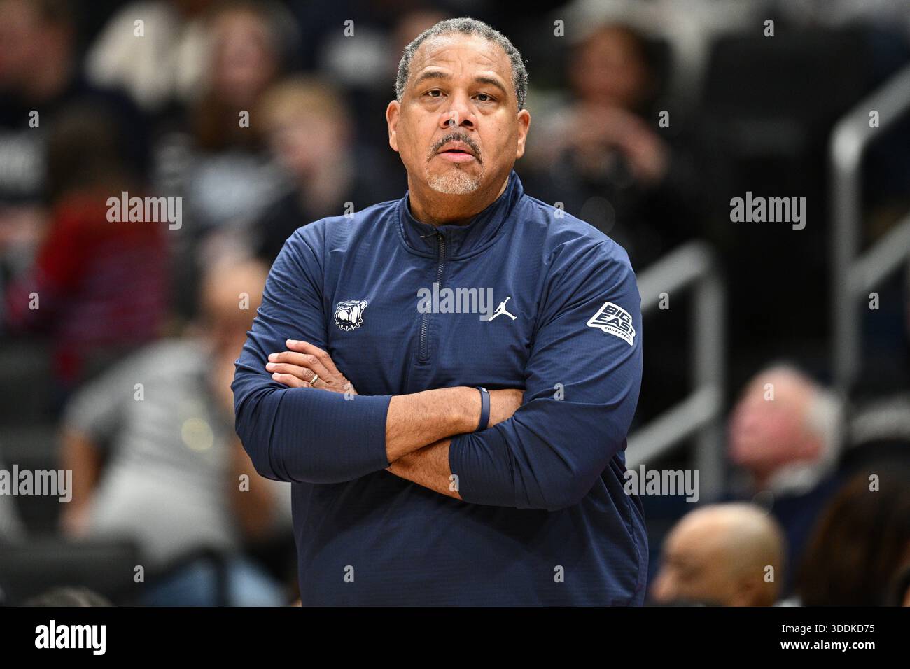 Georgetown head coach Ed Cooley in action during the first half of an ...