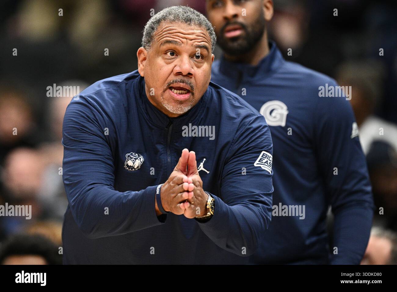 Georgetown head coach Ed Cooley in action during the first half of an ...