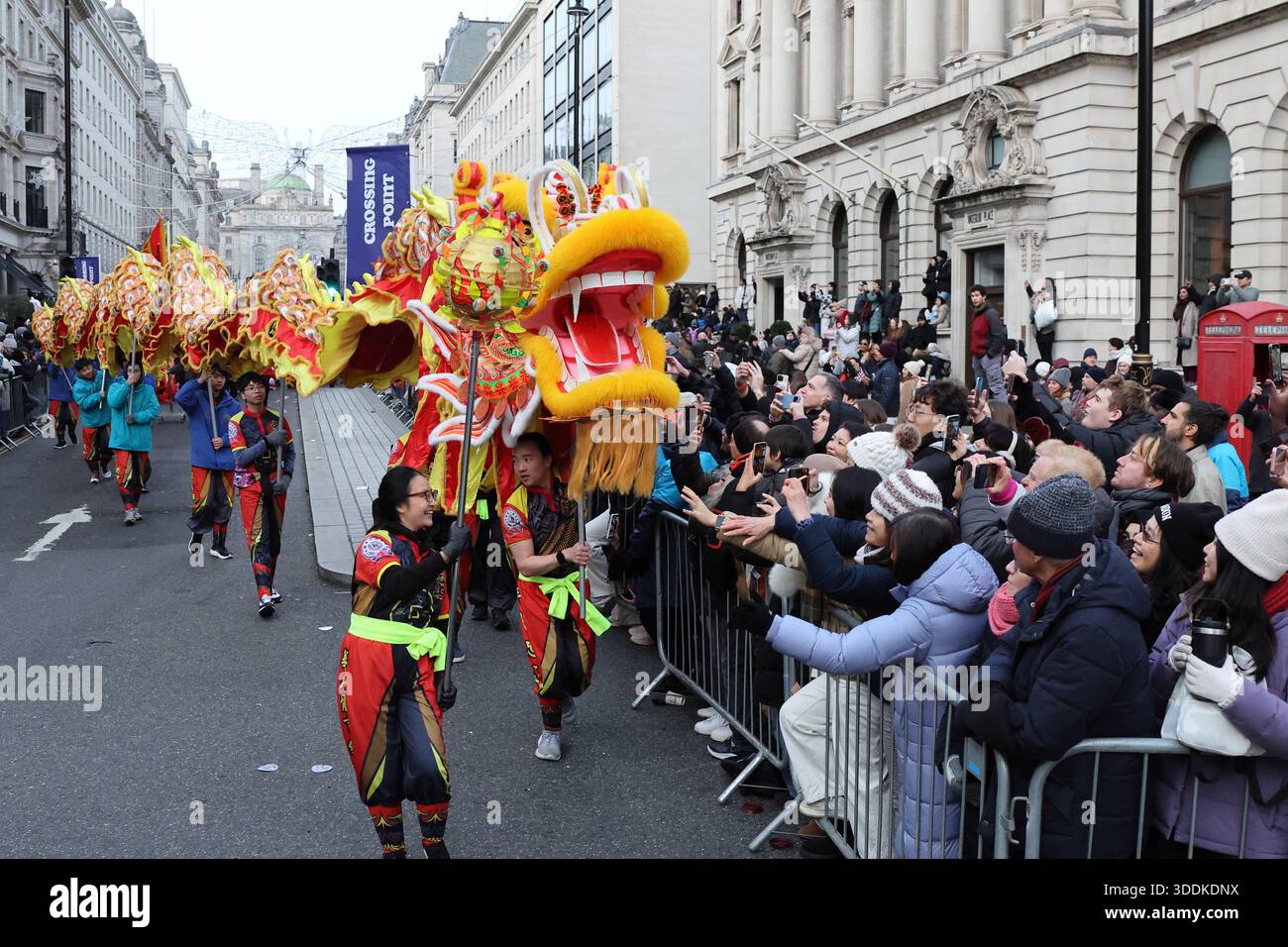 London, UK, 1st January 2026. Crowds braved the streets of London to ...