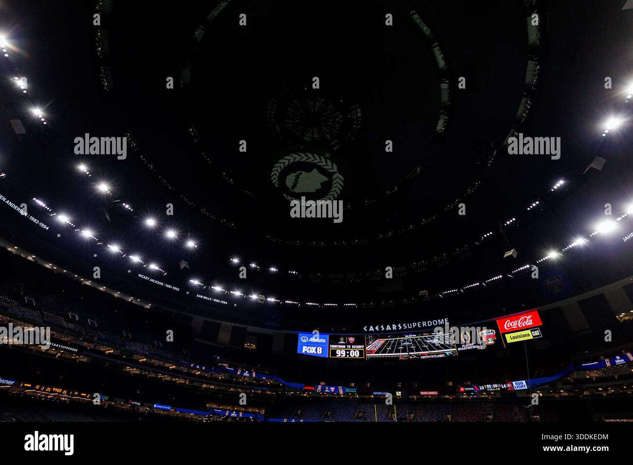January 01, 2026: A general view of the Caesers Superdome ceiling ...