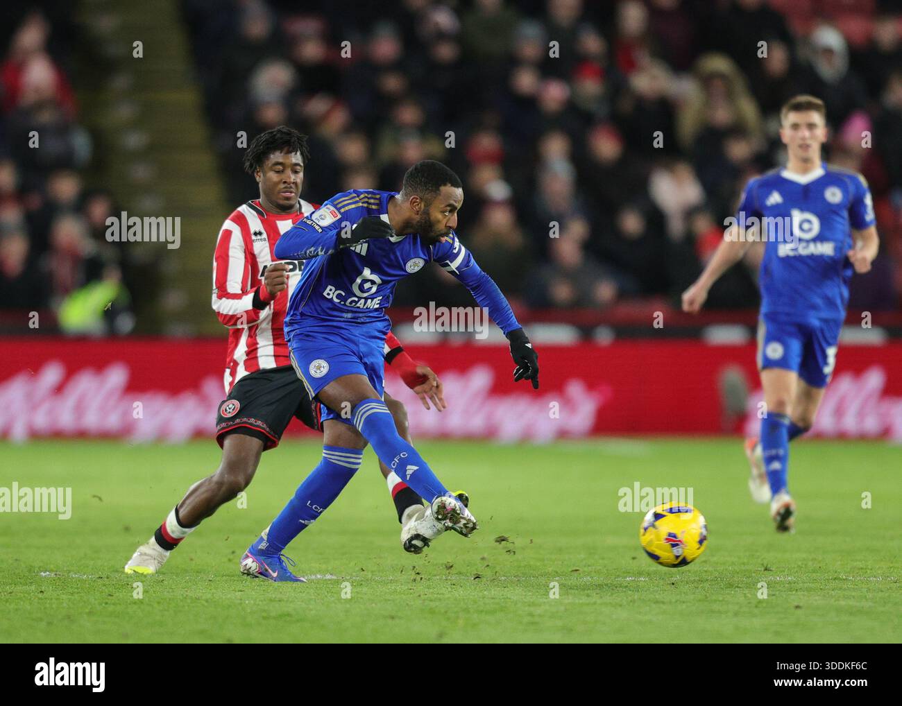 Ricardo Pereira of Leicester City passes the ball during the Sky Bet ...