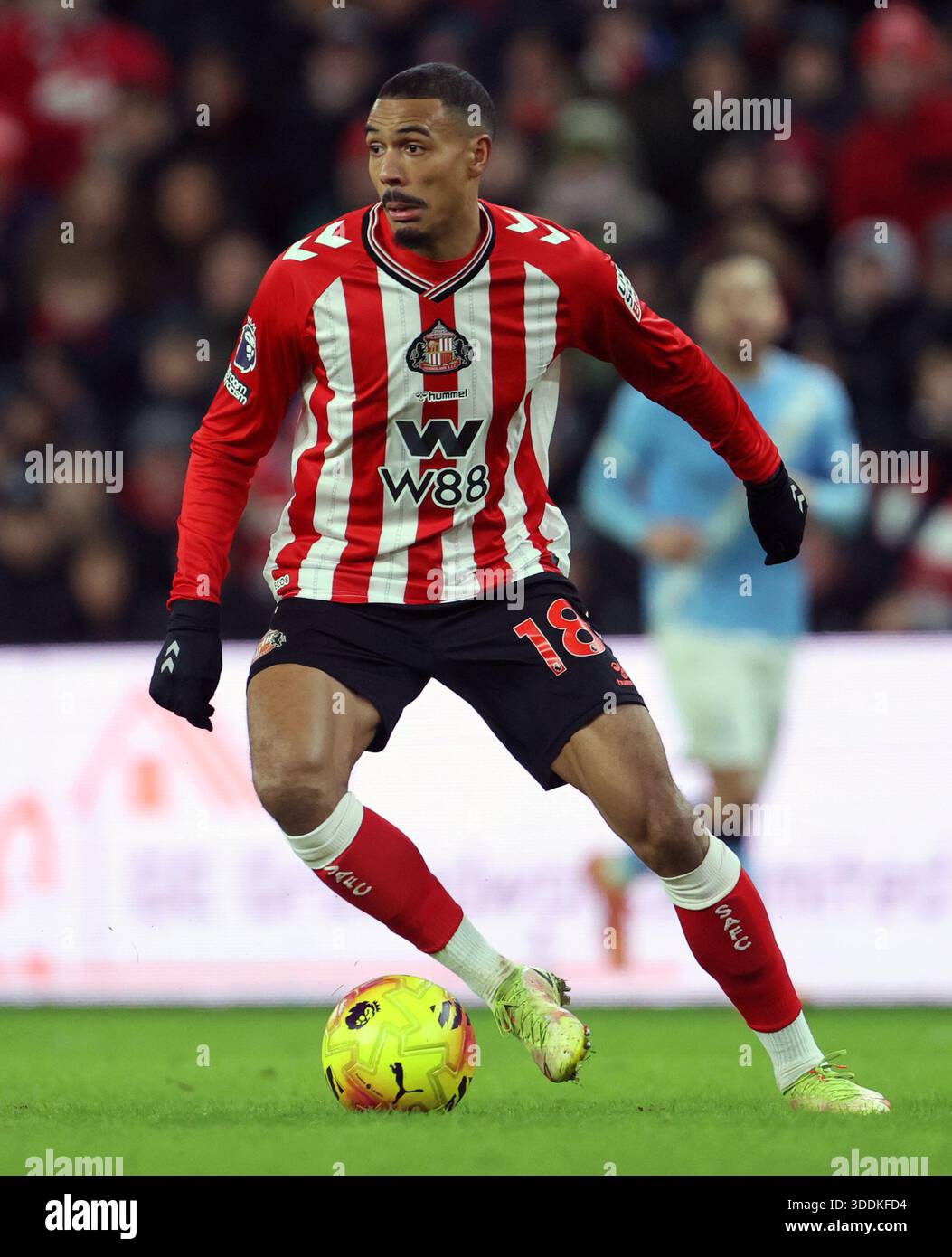 Sunderland's Wilson Isidor during the Premier League match at the ...
